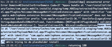 Opa334 On Twitter Use Idevicesyslog Match Trollstorehelper During