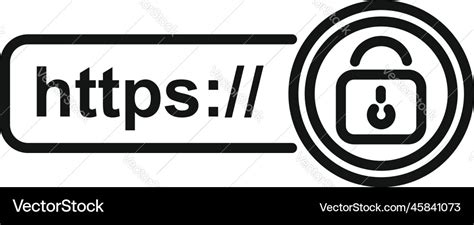 Web Ssl Certificate Icon Outline Secure Royalty Free Vector