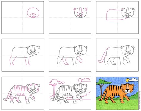 How To Draw A Tiger Easy Art Hub At Liam Threlfall Blog