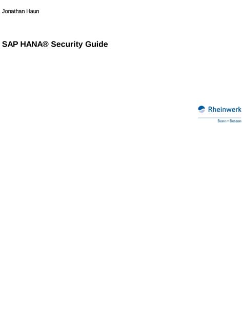 SOLUTION SAP S Hana Security Guide Studypool