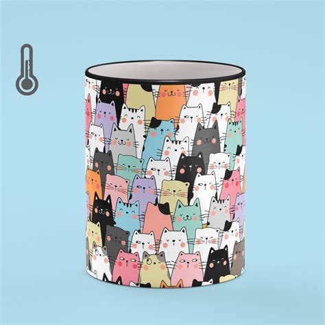 قیمت و مشخصات ماگ حرارتی بیگ ماگ مدل گربه های بامزه کد 1091 زیراکو