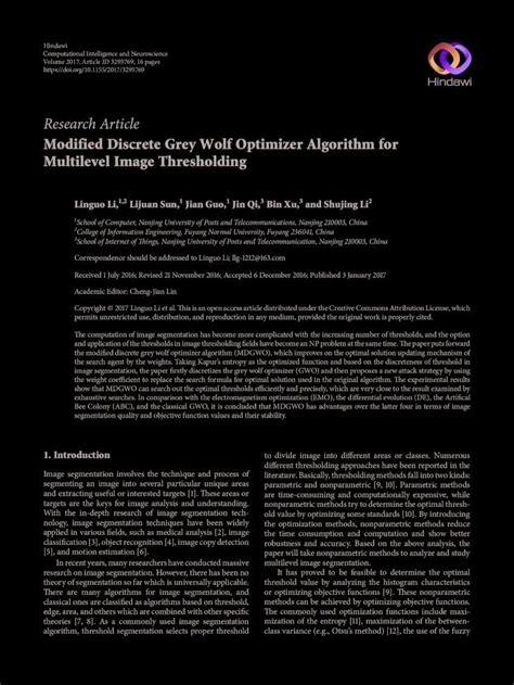 Pdf Modified Discrete Grey Wolf Optimizer Algorithm For Downloads