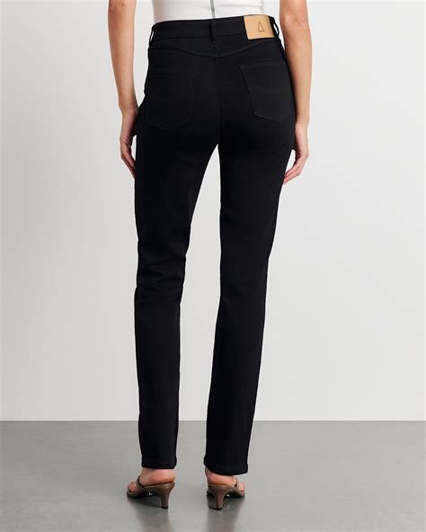 Bianca Slim Straight Jeans In Black Jag