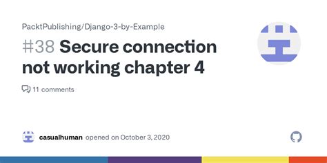 Secure Connection Not Working Chapter 4 · Issue 38 · Packtpublishingdjango 3 By Example · Github