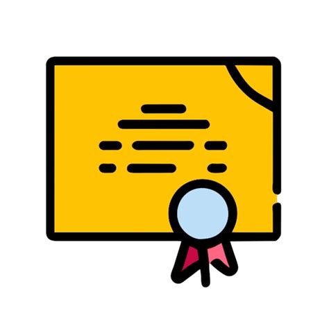 디플로마 아이콘 깨진 라인 프리미엄 벡터