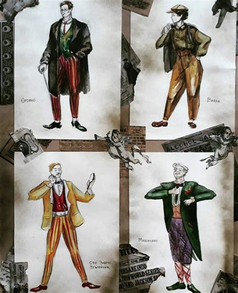 Театральные костюмы по пьесе Шекспира "Двенадцатая ночь" | Иллюстрации ...