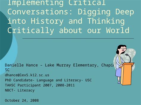 PPT Implementing Critical Conversations Digging Deep Into History