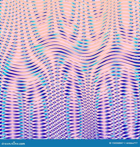 Abstract Digital Multicolor Gradient Background With Moire Effect Stock Vector Illustration