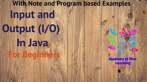 Java Io Basics Inputoutput In Java Youtube