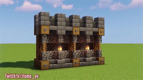Simple Modular Medieval Wall Design Minecraft Wall Designs Wall Design Minecraft Border Wall