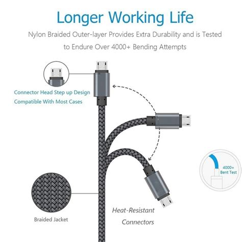 Usb Standard Cable Multi Color 1m 2m 3 Meter Quick Vicedeal