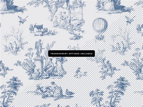 Seamless Toile De Jouy Patterns No 01 Tom Chalky
