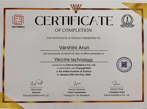 Vaccinetechnology Indianinstituteofscience Continuouslearning Varshini Arun