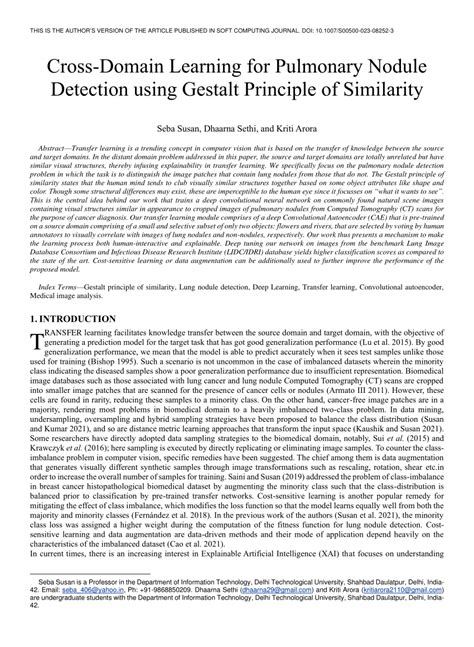 Pdf Cross Domain Learning For Pulmonary Nodule Detection Using Gestalt Principle Of Similarity
