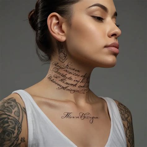 Feminine Neck Tattoo Meaning Significance 83 Designs Hbtat2