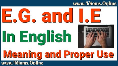 e g vs i e meaning in english and correct use youtube