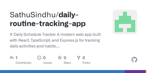 Github Sathusindhu Daily Routine Tracking App Daily Schedule Tracker A Modern Web App Built