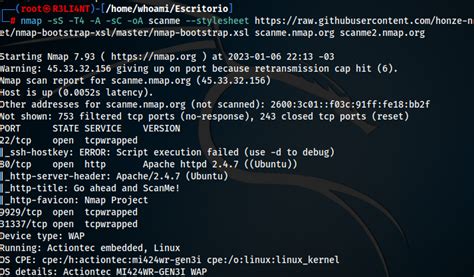 Articulosciberseguridadreportesinformesgnu Linuxnmapreportmd At