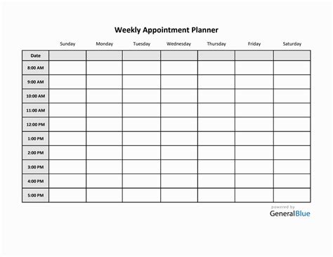 Printable Appointment Calendar Template For Easy Scheduling