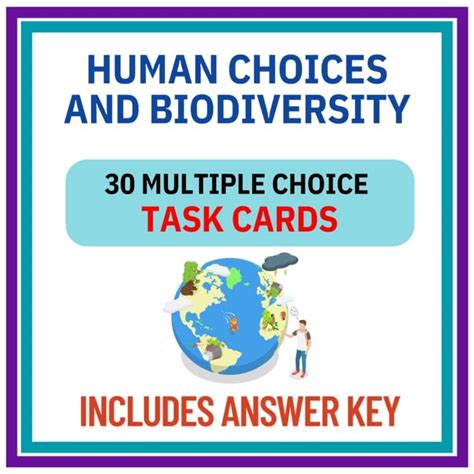 Human Choices And Biodiversity 30 Task Cards Grade 9 By Lesson Academy