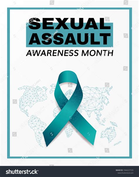 Sexual Assault Awareness Month Concept Banner Stock Vector Royalty