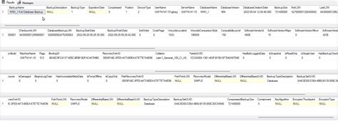 Restore Headeronly And Filelistonly
