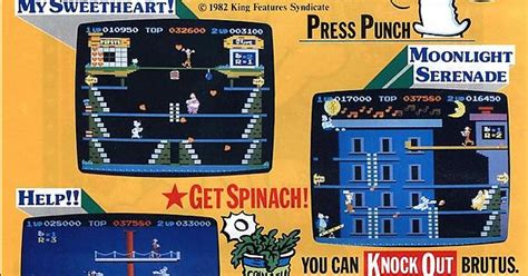 Popeye Arcade Videogames Advert In The Early 80s Atari 8 Bit Atari 2600 C64