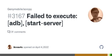 Failed To Execute Adb Start Server Issue 3167 Genymobile Scrcpy GitHub