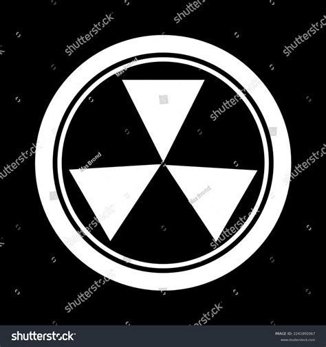 Black White Fallout Icon Symbol Stock Illustration 2241892067