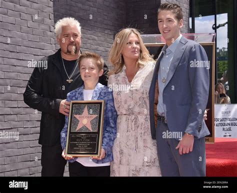 L R Guy Fieri Son Ryder Fieri Wife Lori Fieri And Son Hunter Fieri