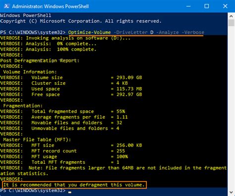 Défragmentation Gratuite Du Disque Dur Via Invite De Commande Ou Powershell