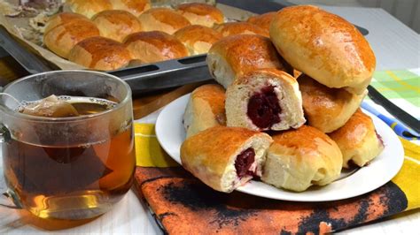 Пирожки с вишней ИЗ ДРОЖЖЕВОГО ТЕСТА в духовке рецепт нежного теста Youtube