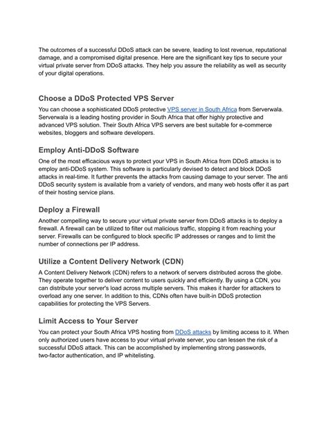 Ppt 5 Ways To Protect Your South Africa Vps Server From Ddos Attacks Powerpoint Presentation