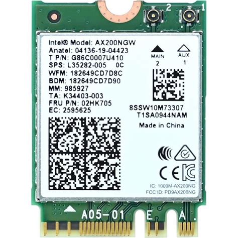 Wifi Pc Double Bande Intel Ax Ngw Wifi Carte Pour Adaptateur R Seau Wifi Bi Bande Ghz