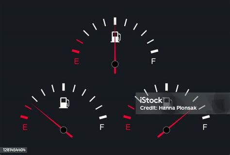 연료 게이지 및 표시기 자동차 대시보드 가솔린 미터 연료 탱크가 가득 차 있고 비어 있습니다 가득 찬에 대한 스톡 벡터 아트 및 기타 이미지 Istock