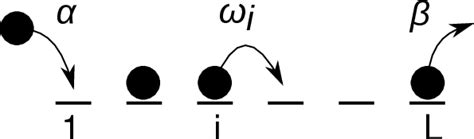 Schematic Of The Tasep With Entrance Rate α Sitedependent Hopping