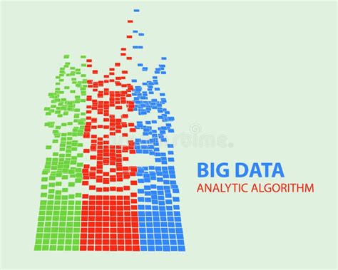abstract background algorithm analyzing color rectangles data machine