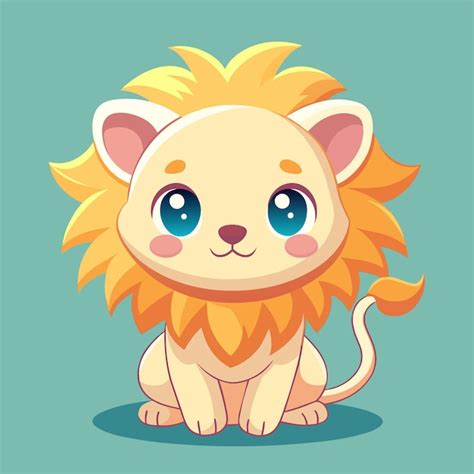Premium Vector Cute Lion Chibi Pastel Colors