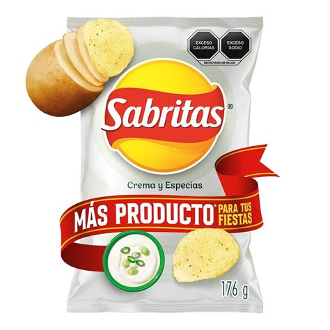 Papas Fritas Sabritas Crema Y Especias 176 G Bodega Aurrera Despensa
