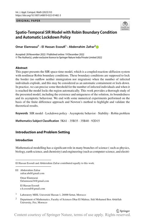 Spatio Temporal Sir Model With Robin Boundary Condition And Automatic