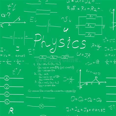 Physics Formulas Seamless Pattern Stock Vector Illustration Of Chalk