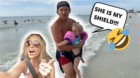 Dissolving Swimsuit Prank On Husband Public Beach Youtube