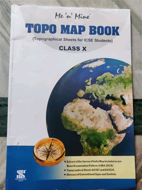 Textbooks Topo Map Book For Icse Class 10 Consisting Of Topographical Maps From 1984 2019