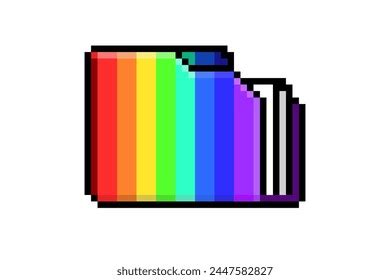 Pixel Art Illustration Folder Icon Pixelated Stock Illustration 2447582827 Shutterstock