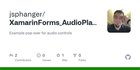 Github Jsphangerxamarinformsaudioplayerpopover Example Pop Over For Audio Controls