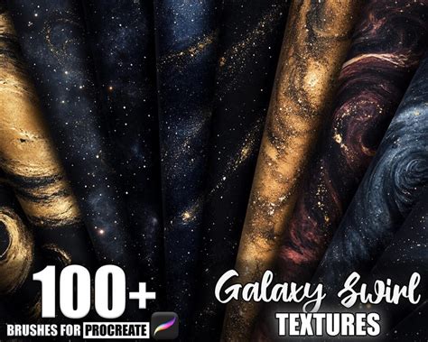 100 Galaxy Swirl Procreate Textures Brushes For Procreate Instant
