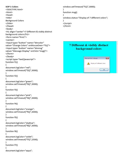 Javascript Sop For Printout Pdf