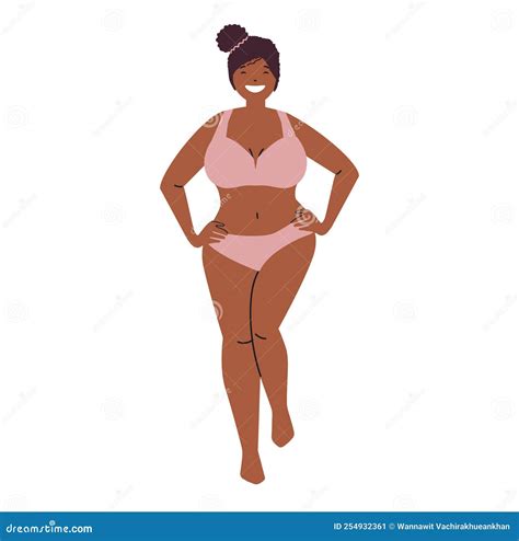 Plus Size Women In Swimsuit Stock Vector Illustration Of Diet Figure