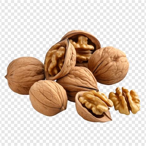 투명 한 배경에 고립 된 호두 무료 Psd 파일