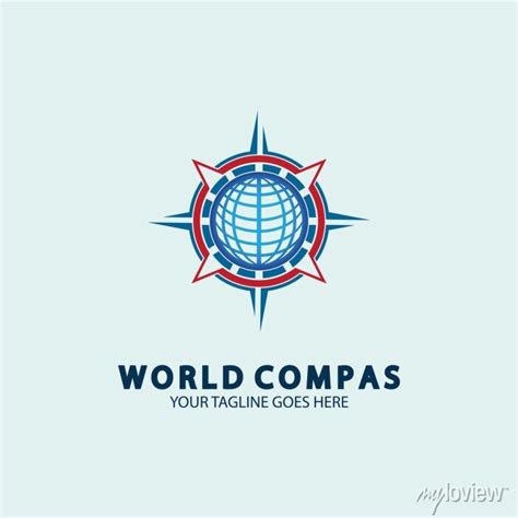 World Compass Logo Design World Logo Concept Compass Logo Concept Posters For The Wall